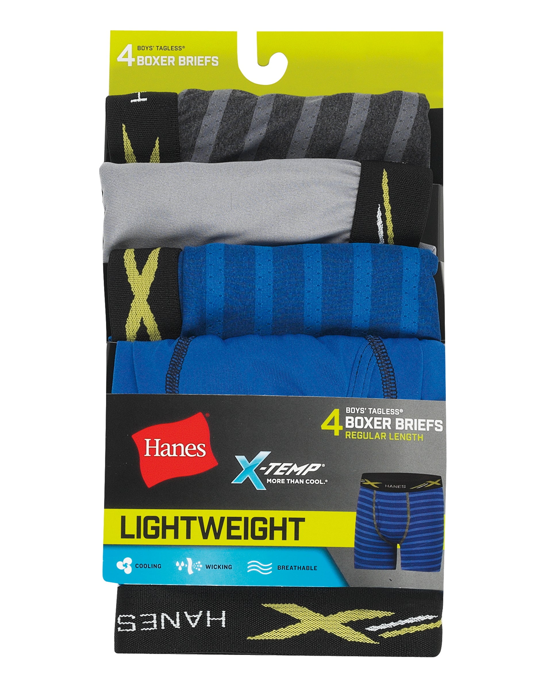 Boys' X-Temp® Lightweight Mesh Boxer Briefs 4-Pack - Walmart.com