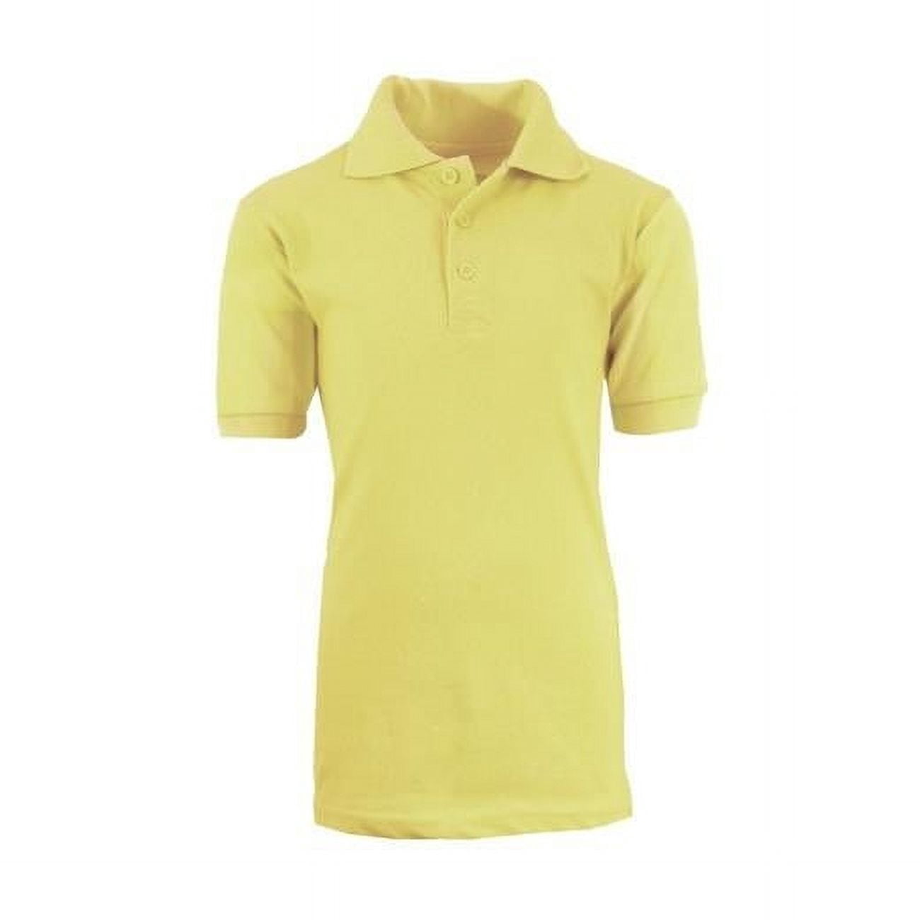 Boys Yellow School Uniform Polo Shirt, Size 16 - Case of 36 - Walmart.com