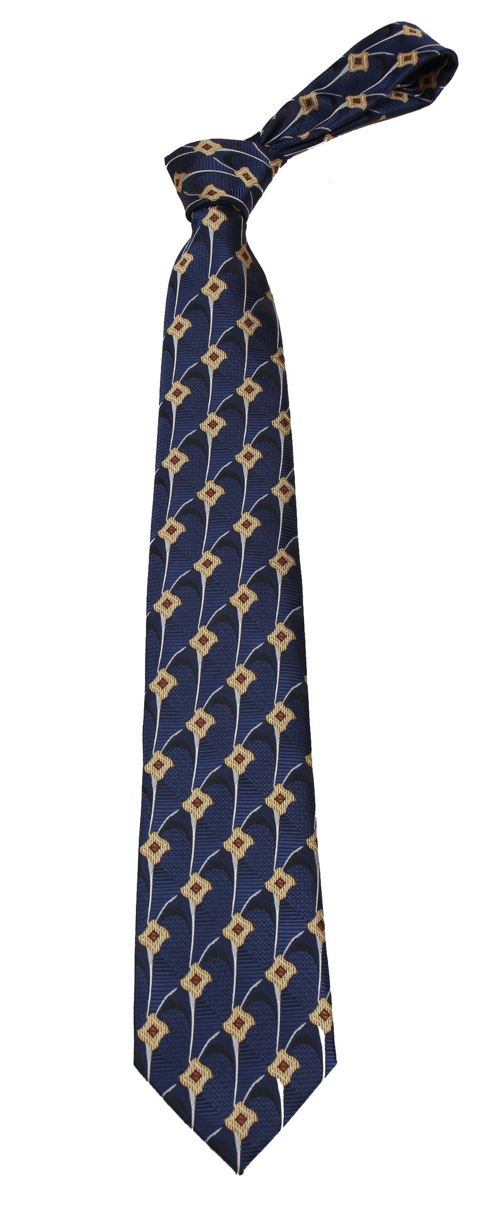 Boys Youth Navy Pattern Designer Necktie Ties - Walmart.com