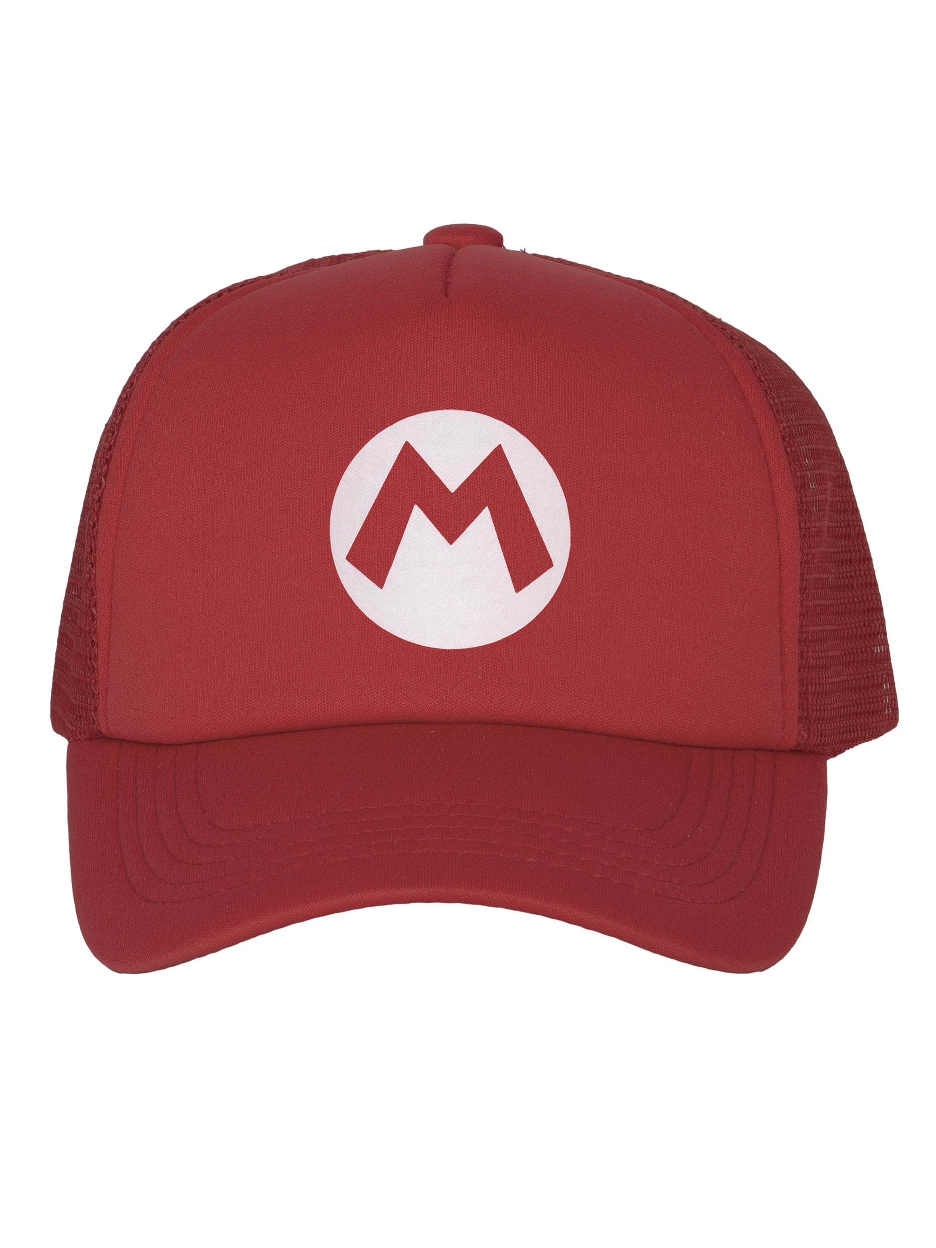 Boys Youth Size Mario Hat Trucker Cosplay Costume Plummer Bros Cap, Red ...