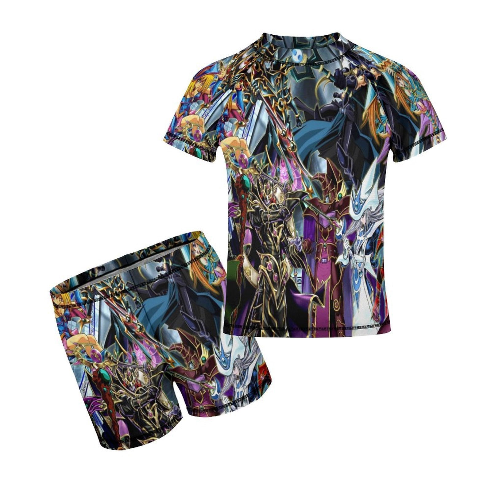 Boys Yu Card Gi 0h Rash Guard Set 2 Piece Swimsuits Short Sleeve ...