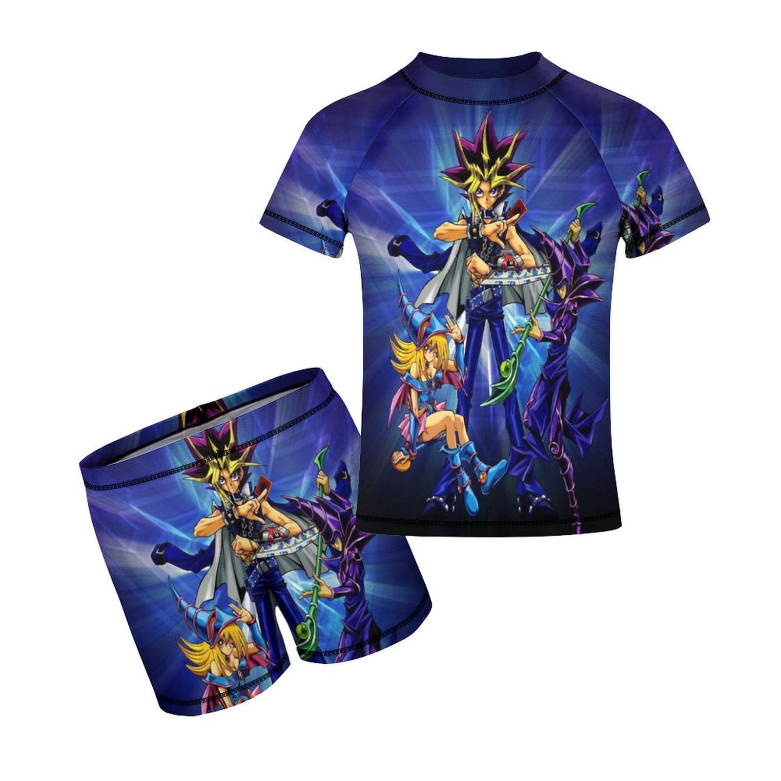 Boys Yu Card Gi 0h Rash Guard Set 2 Piece Swimsuits Short Sleeve ...