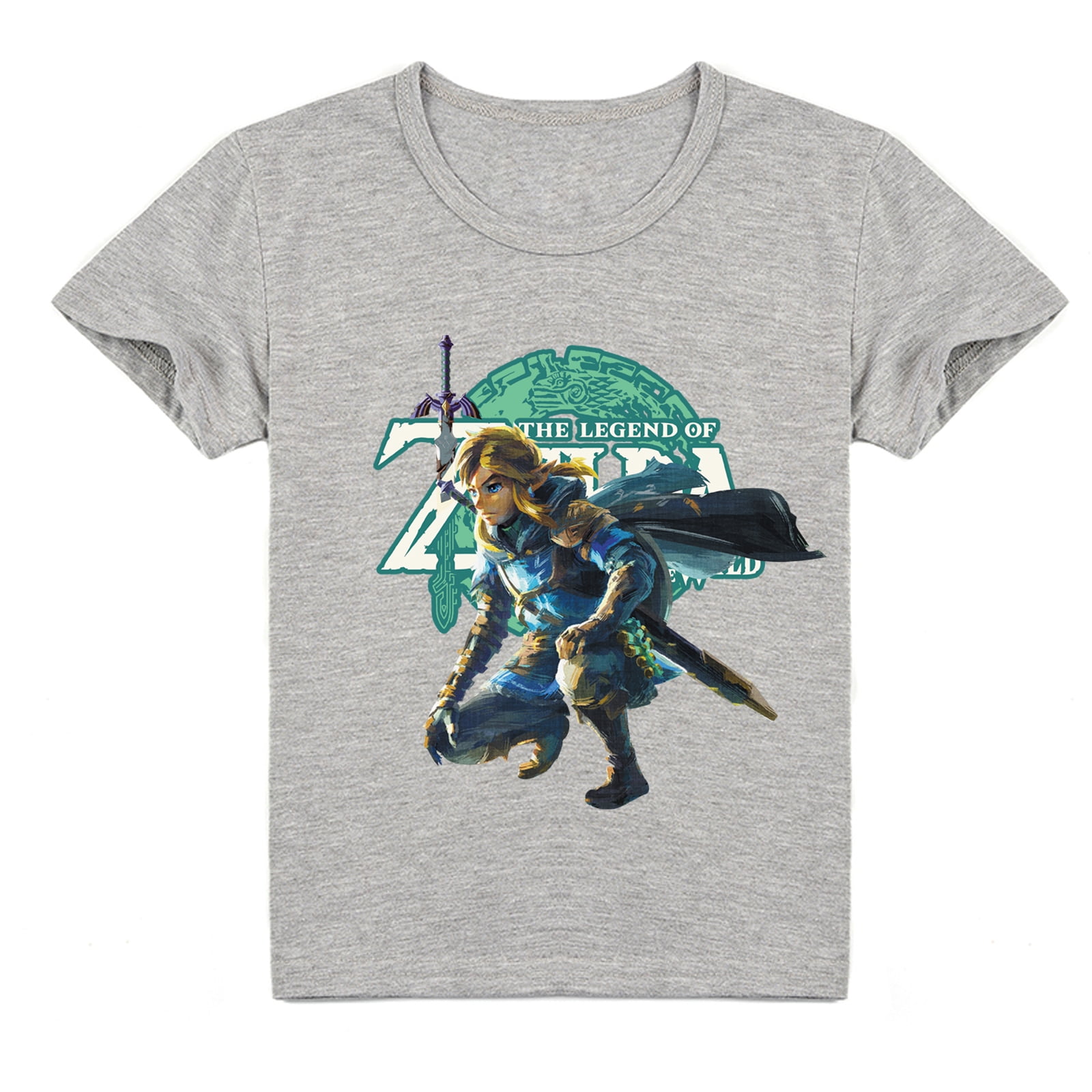 Boys Zelda Print Cotton Short Sleeve T-shirt Kids Casual Sport Short ...
