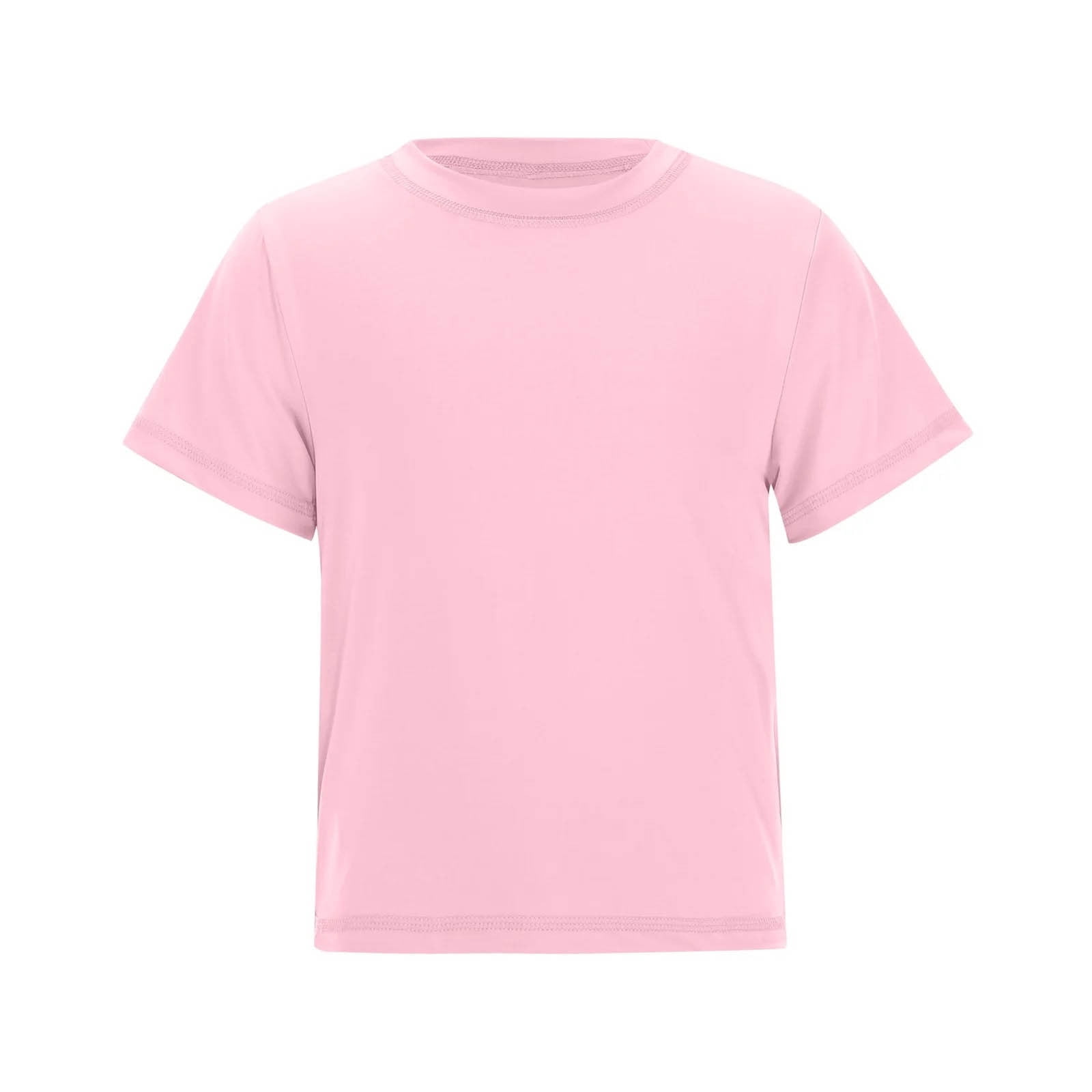Boys and Girls Athletic Short Sleeve Shirts, Quick Dry Crew Neck Sports ...