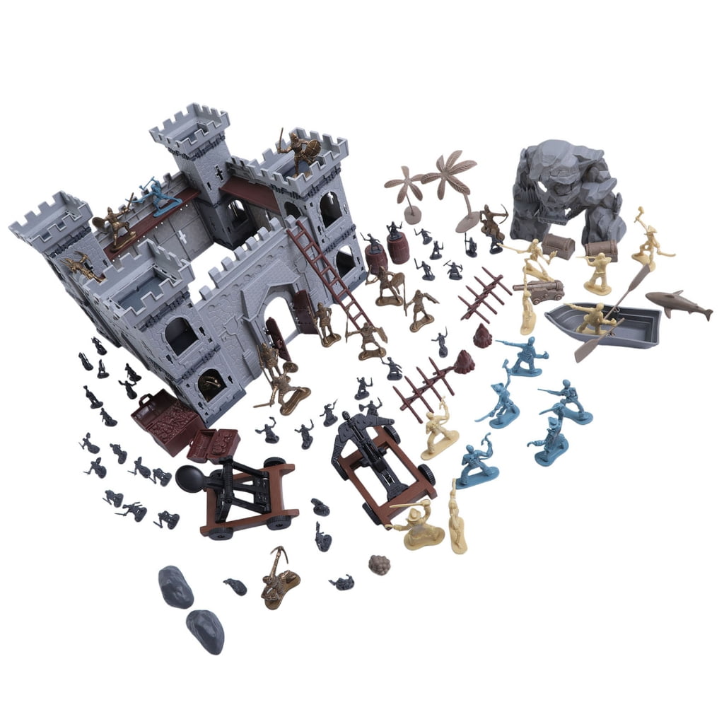 Boys and Girls Castles Playset Knights Figures Castles Toy Model Set ...