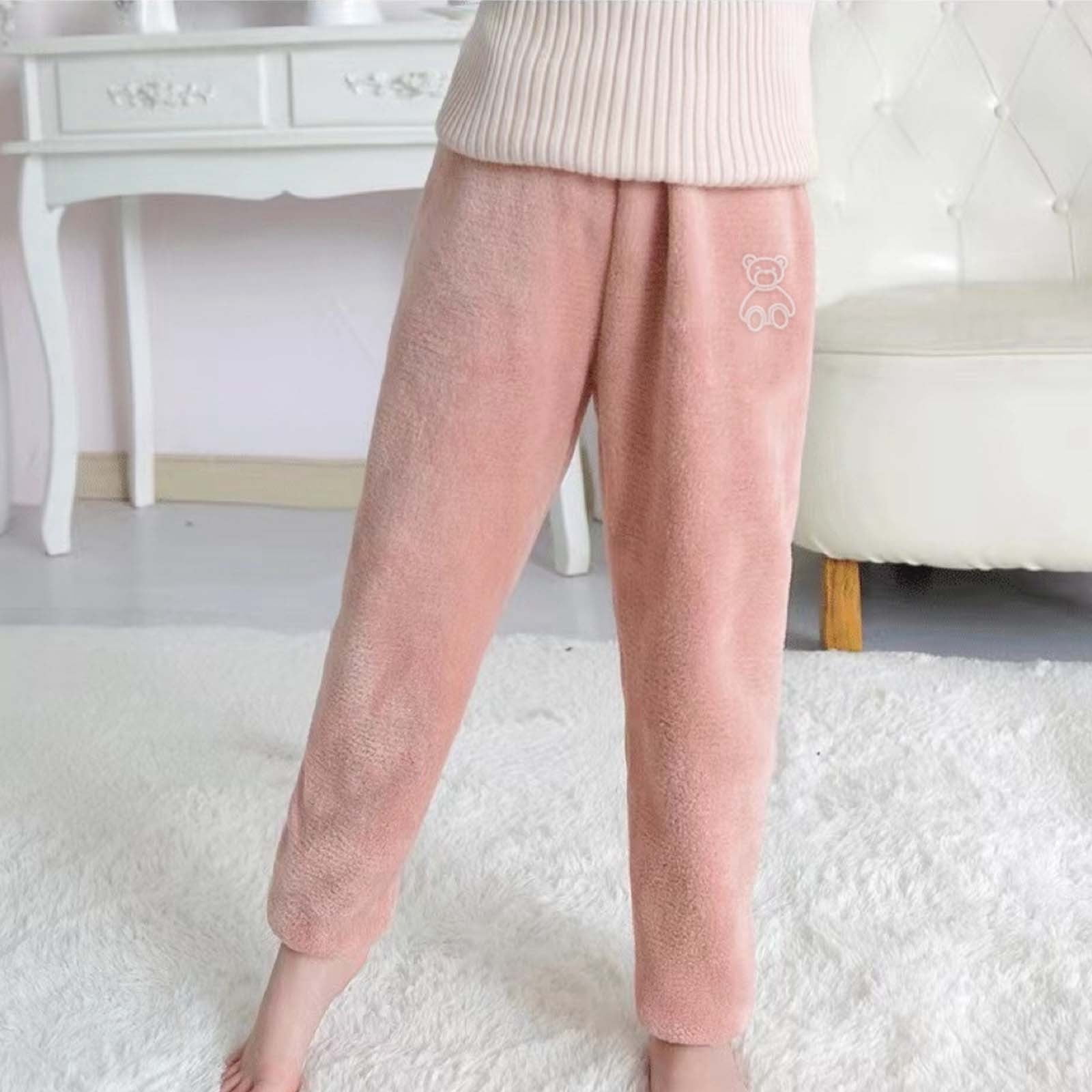 Boys and Girls' Flannel Clothes Pants Winter Warm Soft Fuzzy Homewear ...