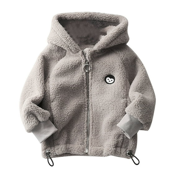 Boys and Girls Fleece Coats Children's Fall Winter Long Sleeved Jackets ...