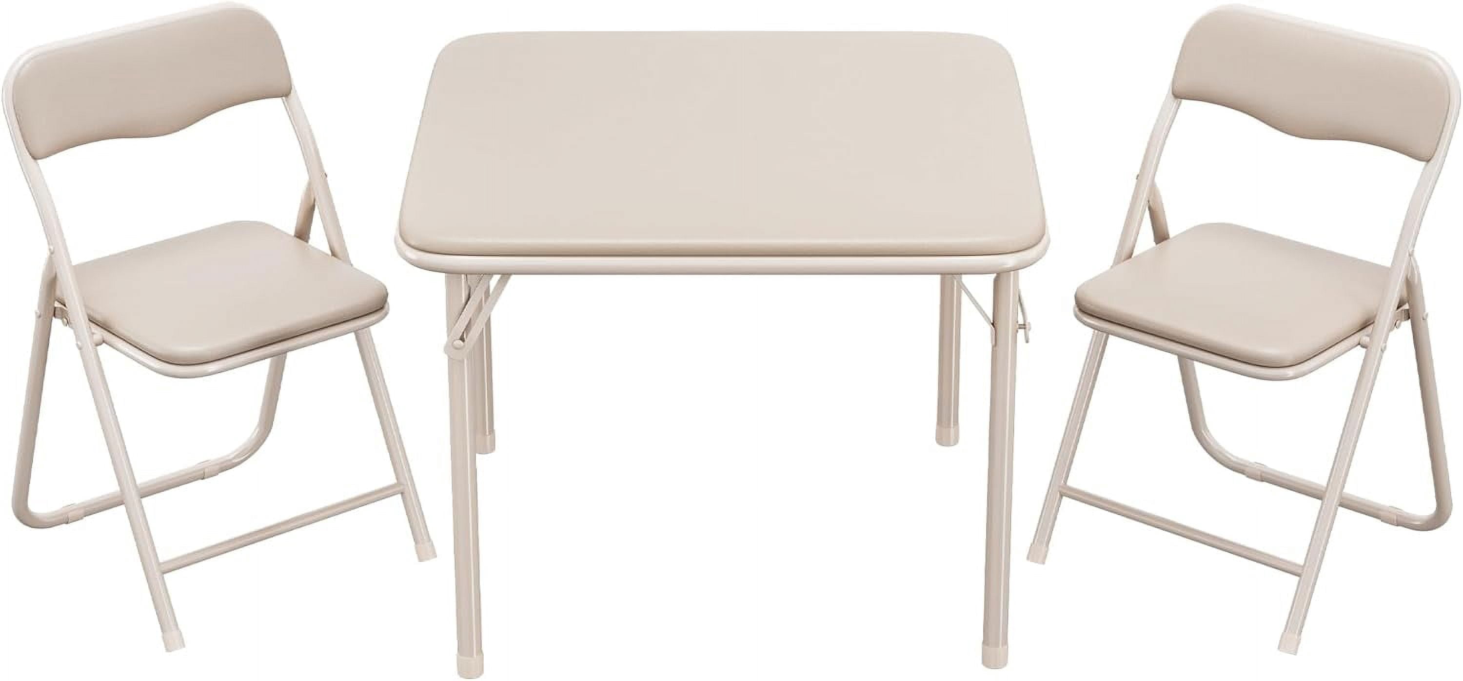 Boys and Girls Folding Table and Chairs Set of 3, Portable Table and ...