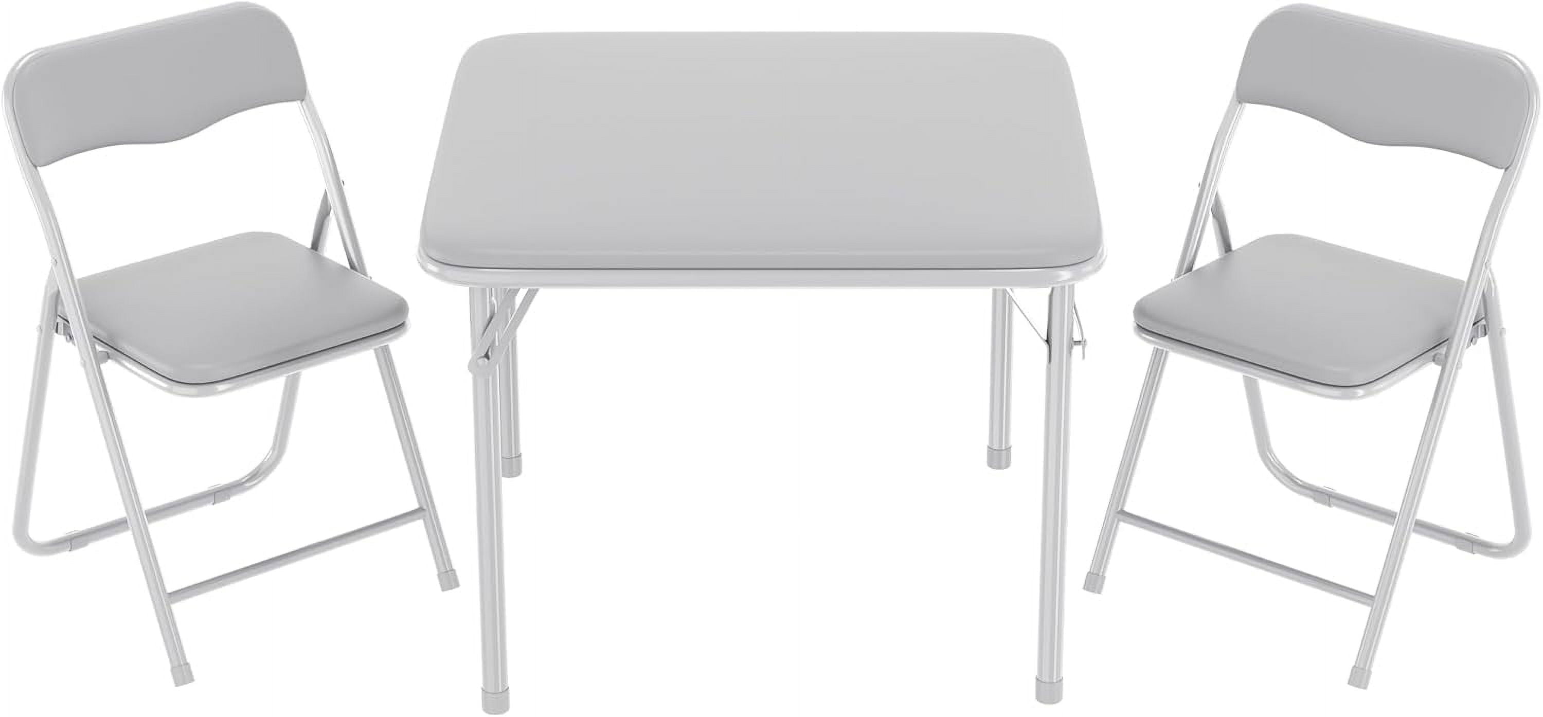 Boys and Girls Folding Table and Chairs Set of 3, Portable Table and ...