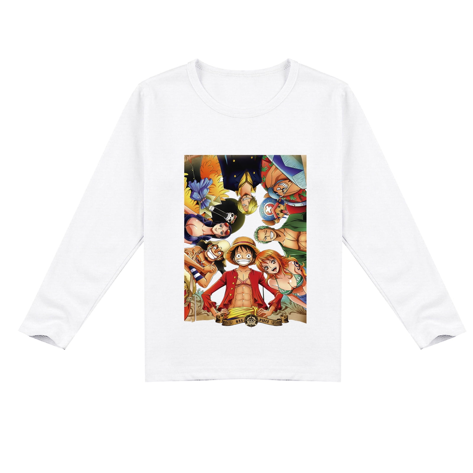 Boys and Girls Long Sleeve Cotton One Piece T-shirt: Attractive Print ...