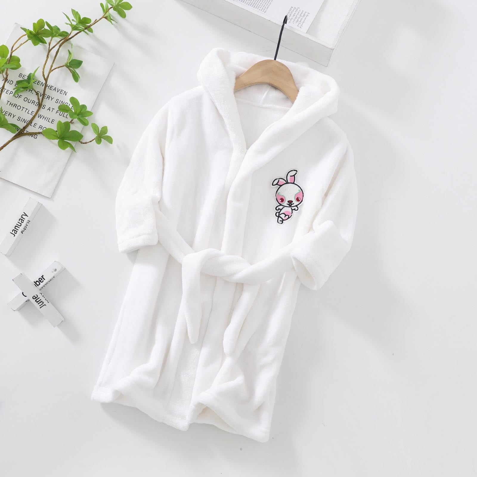 Boys and Girls Pajamas Children's Long Sleeved Facecloth Cartoon Hooded ...