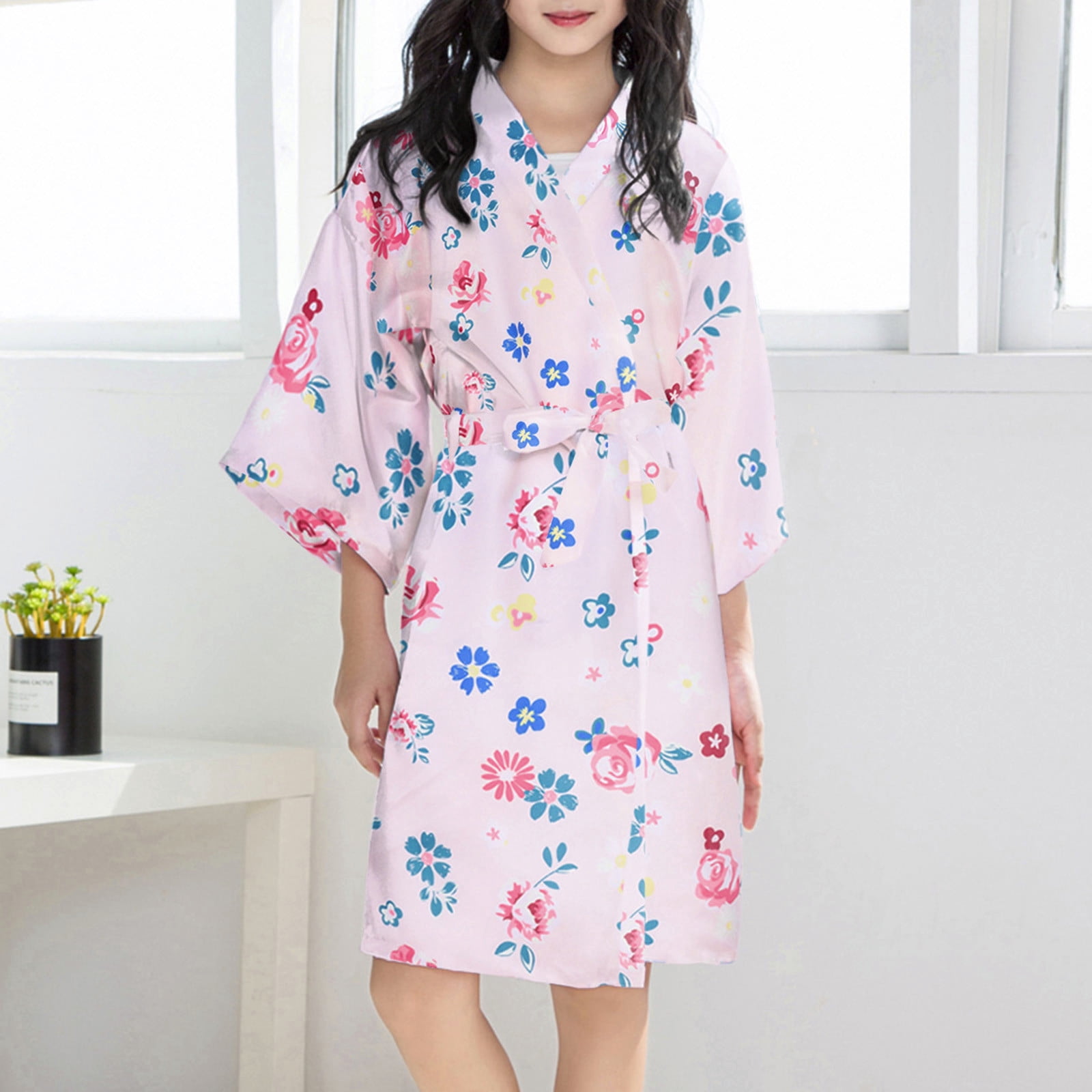 Boys and Girls Pajamas Kid Bathrobe Summer Clothes Girl Print Baby ...