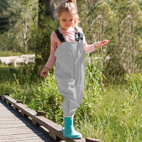 Boys and Girls Rain Bib Pants - Toddlers Waterproof Suspender Muddy ...