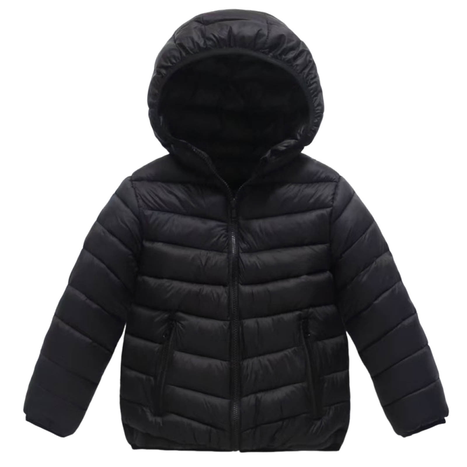 Boys and Toddlers' Lightweight Water-Resistant Packable Hooded Puffer Jacket Down Jacket ...