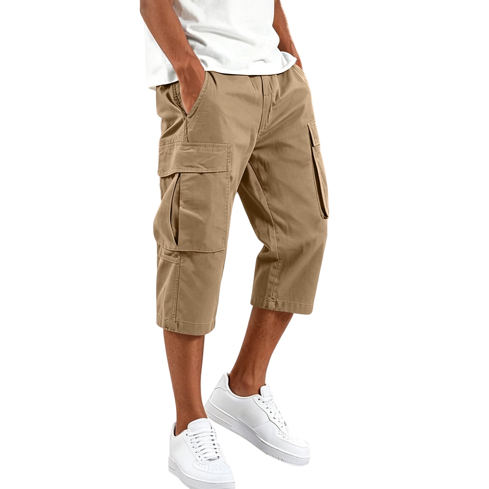 Boyscolos Cargo Shorts for Men Lightweight Casual Long Shorts with ...