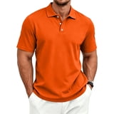 Boyscolos Men's Moisture Wicking Performance Cotton Short Sleeve Polo ...