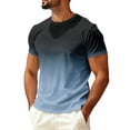 Boyscolos Men's Round Neck Ice Silk Short Sleeve T-Shirt, Quick Dry Sun ...