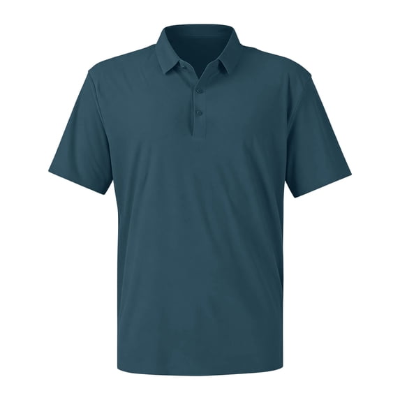 Boyscolos Men's Slim Fit Lightweight Breathable Knit Short Sleeve Polo ...