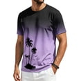 Boyscolos Men's T-Shirt Vintage Hawaiian Palm Tree Graphic Crew Neck ...