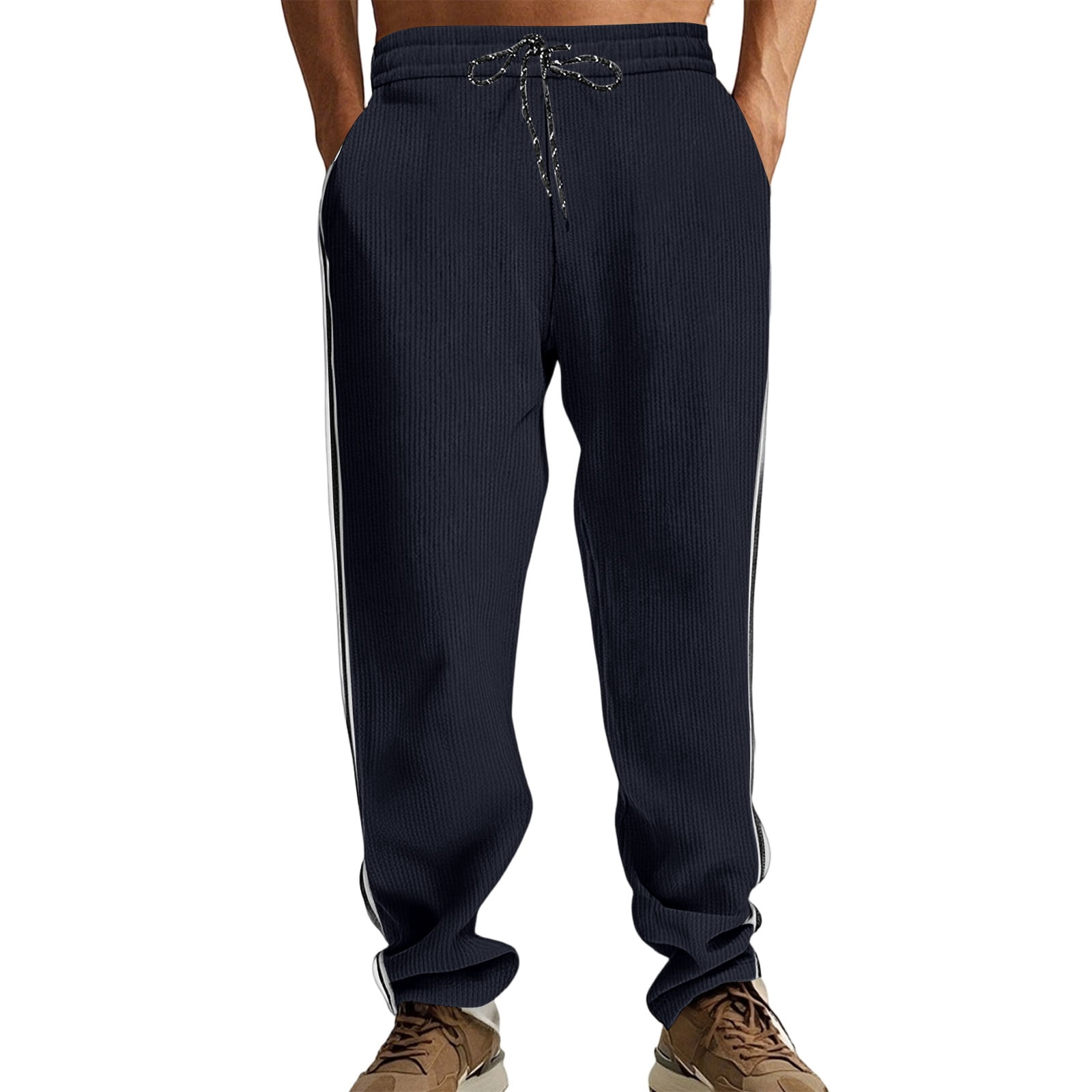 Boyscolos Men's Vintage Corduroy Straight Wide Leg Sweatpants, Relaxed ...