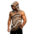 Boyscolos Mens Hooded Tank Tops Sleeveless Gym Vest Muscle Fit Workout ...