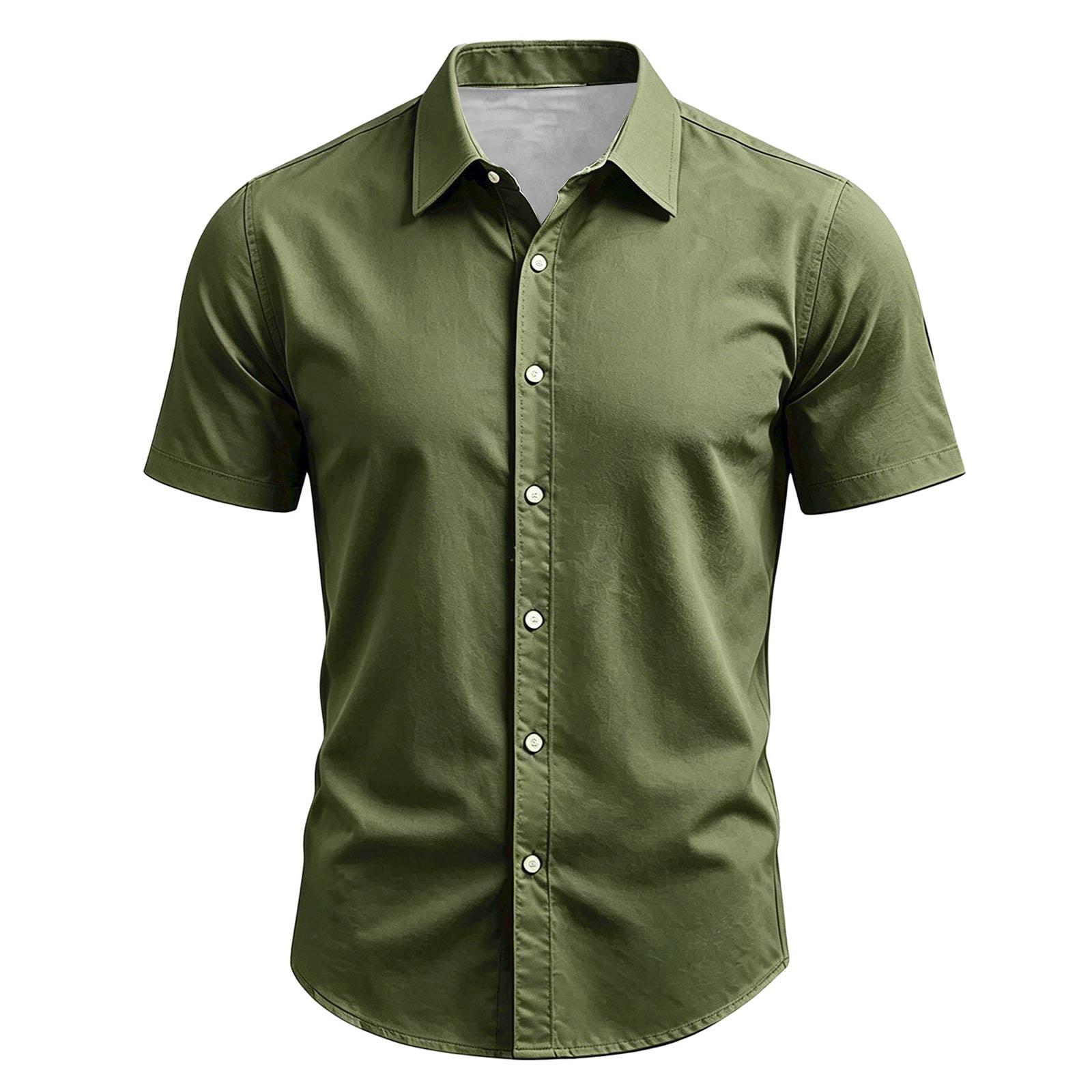 Boyscolos Mens Slim Fit Shirt Short Sleeve Button Down Dress Shirt ...