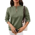 Boyscolos Women's Polo Shirts Quarter Zip Pullover Sweatshirt Long ...