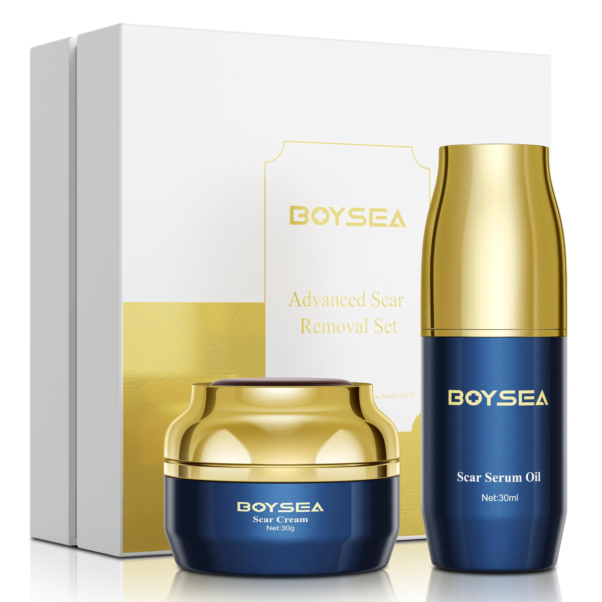 Boysea Scar Cream & Serum HYZ01 Oil, Advanced Scar Removal Set, Reduces ...