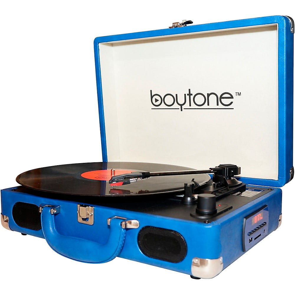 Boytone BT-101 Turntable Briefcase Midnight Blue - Walmart.com