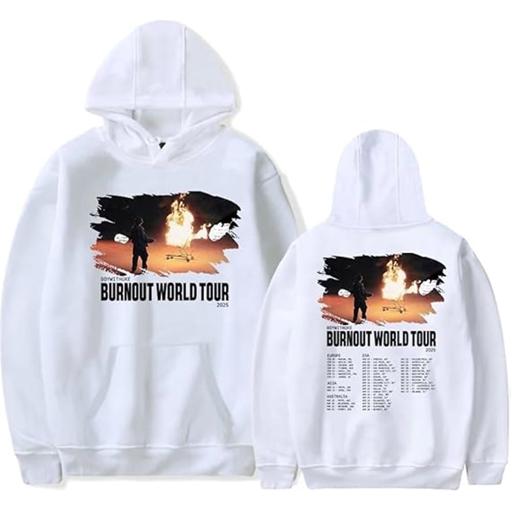 Boywithuke Burnout Tour 2025 Merch Hoodies Women Men Long Sleeve ...