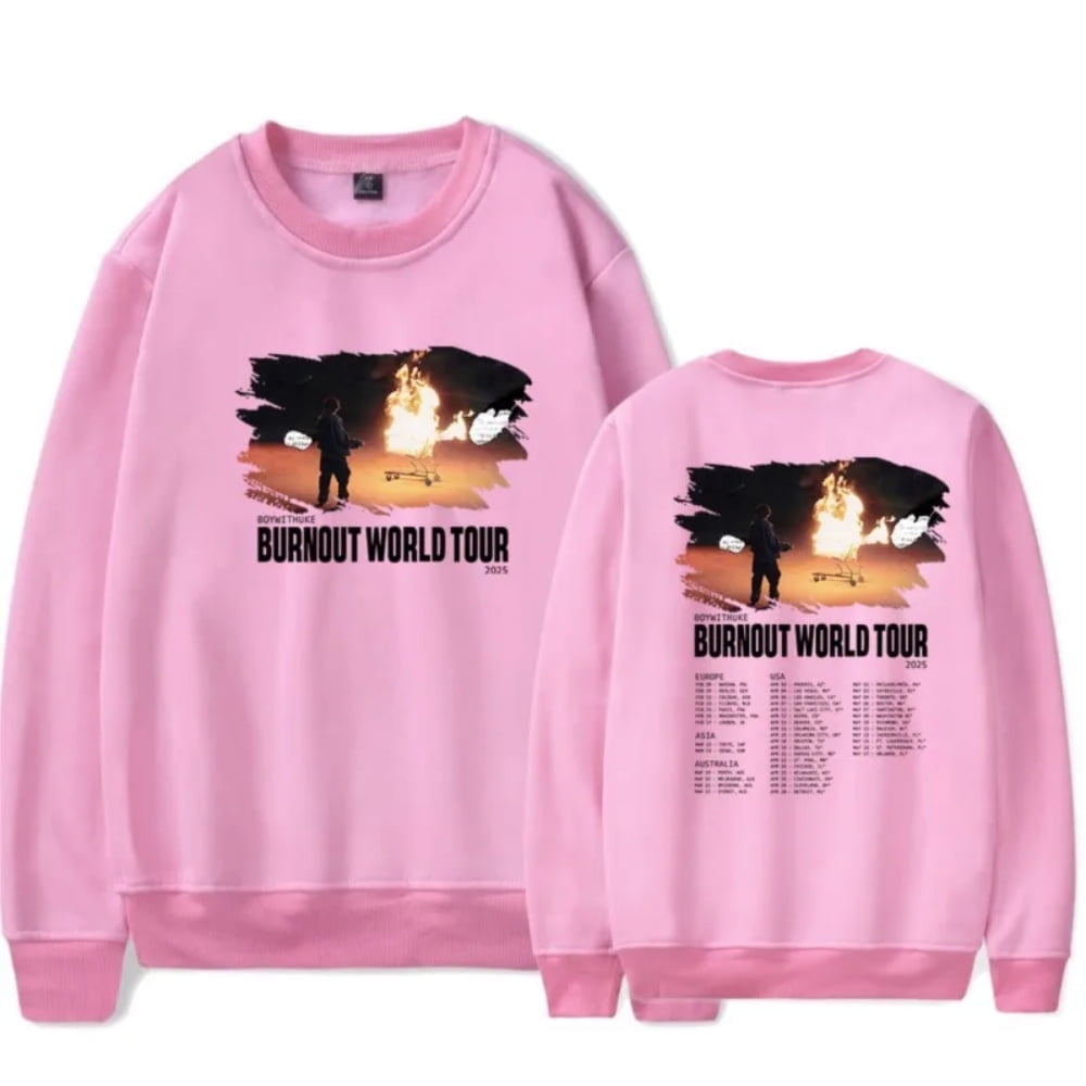 Boywithuke Burnout World Tour 2025 Crewncek Sweatshirt Merch Casual ...