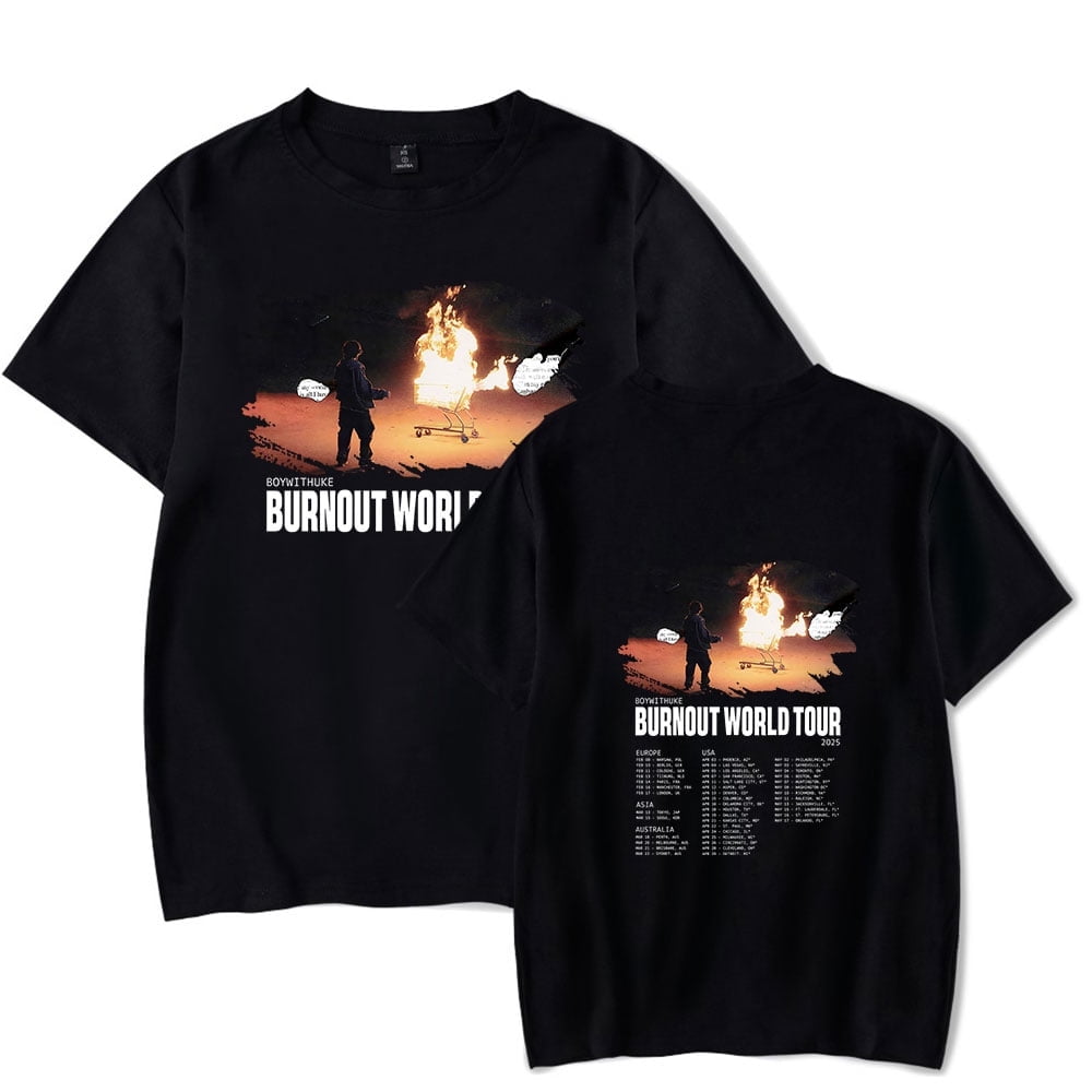 Boywithuke Burnout World Tour 2025 T-shirt New Print Short Sleeve Men's ...