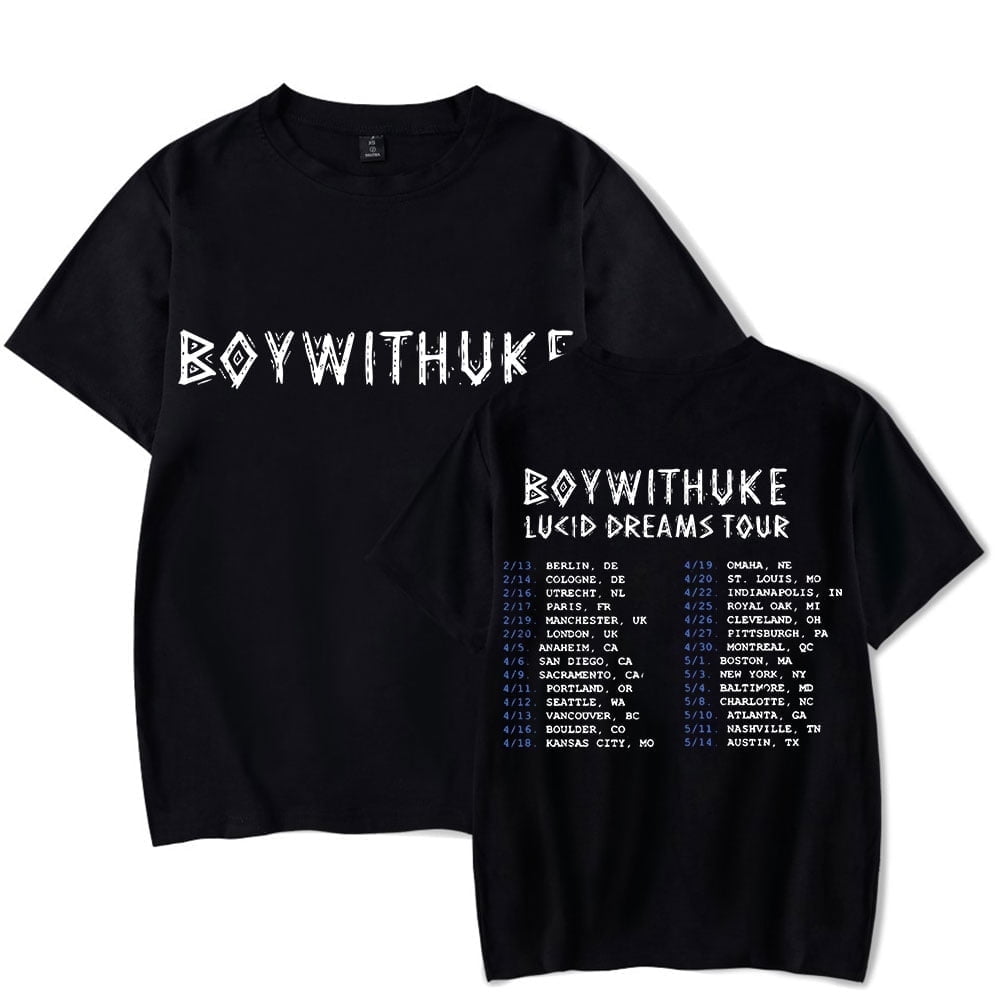 Boywithuke T-shirts Men Women Short Sleeves Printed Tops Loose Simple T ...