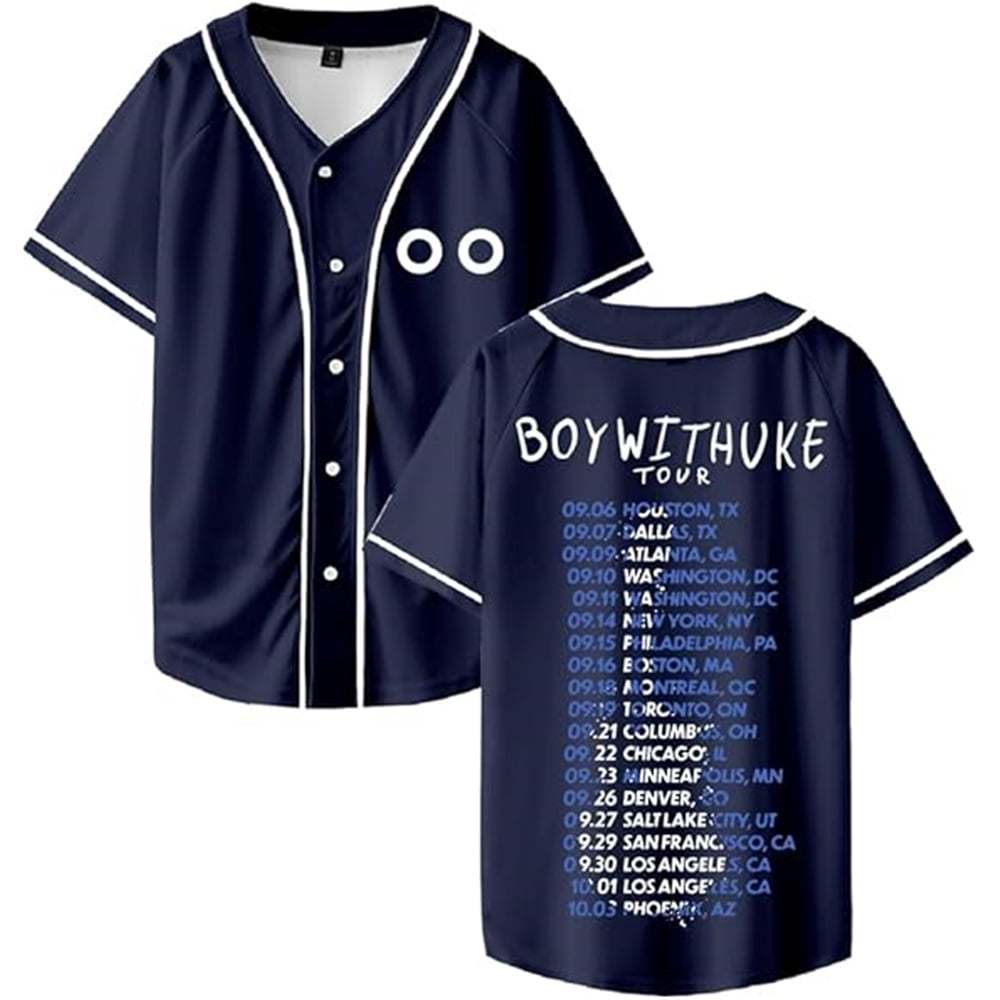 Boywithuke Tour Jersey Baseball Jacket Shirts World Tour Short Sleeve ...