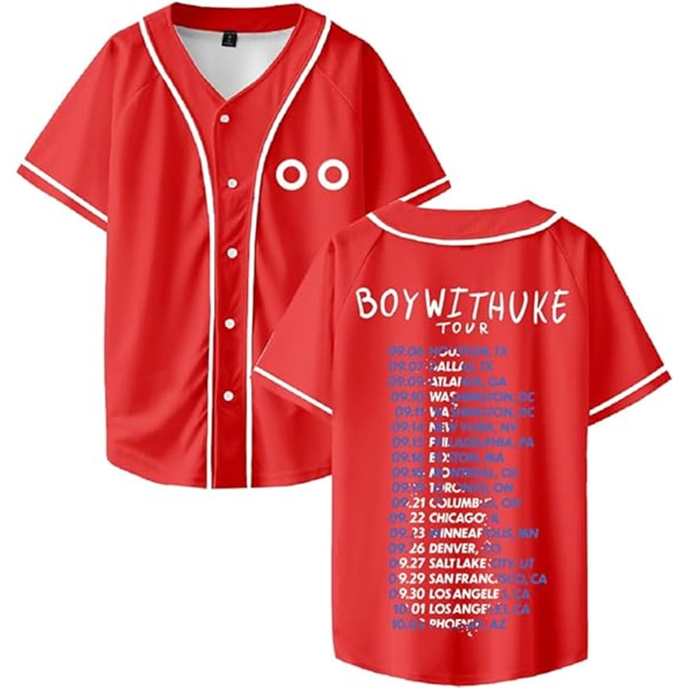 Boywithuke Tour Jersey Baseball Jacket Shirts World Tour Short Sleeve ...