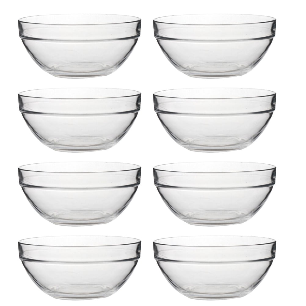 Bozai Cake Bowl 16 Pcs Multipurpose Glass Clear Pudding Salad Dessert ...