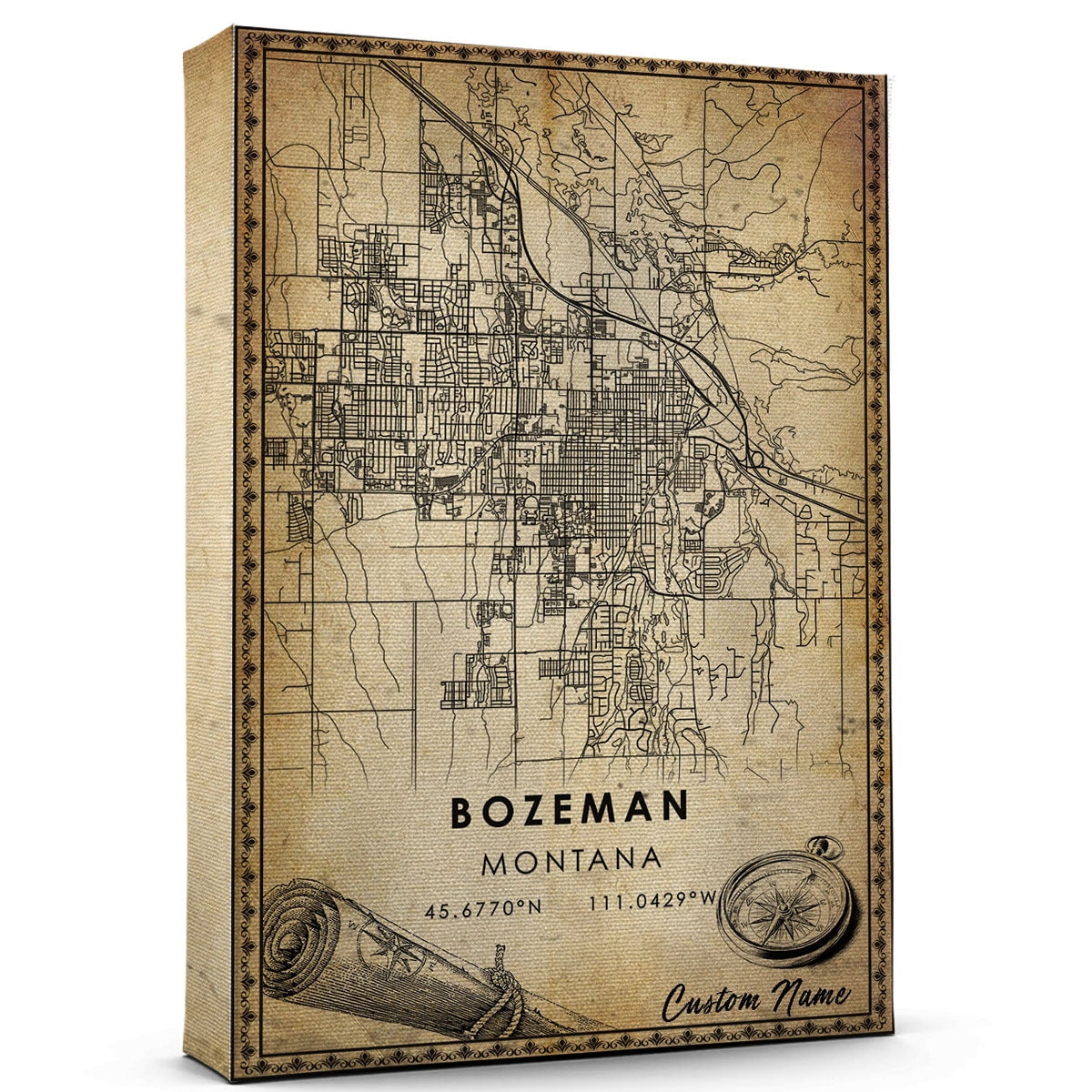 Bozeman Map Poster, Montana Map Art Poster, Canvas, Bozeman Map City ...