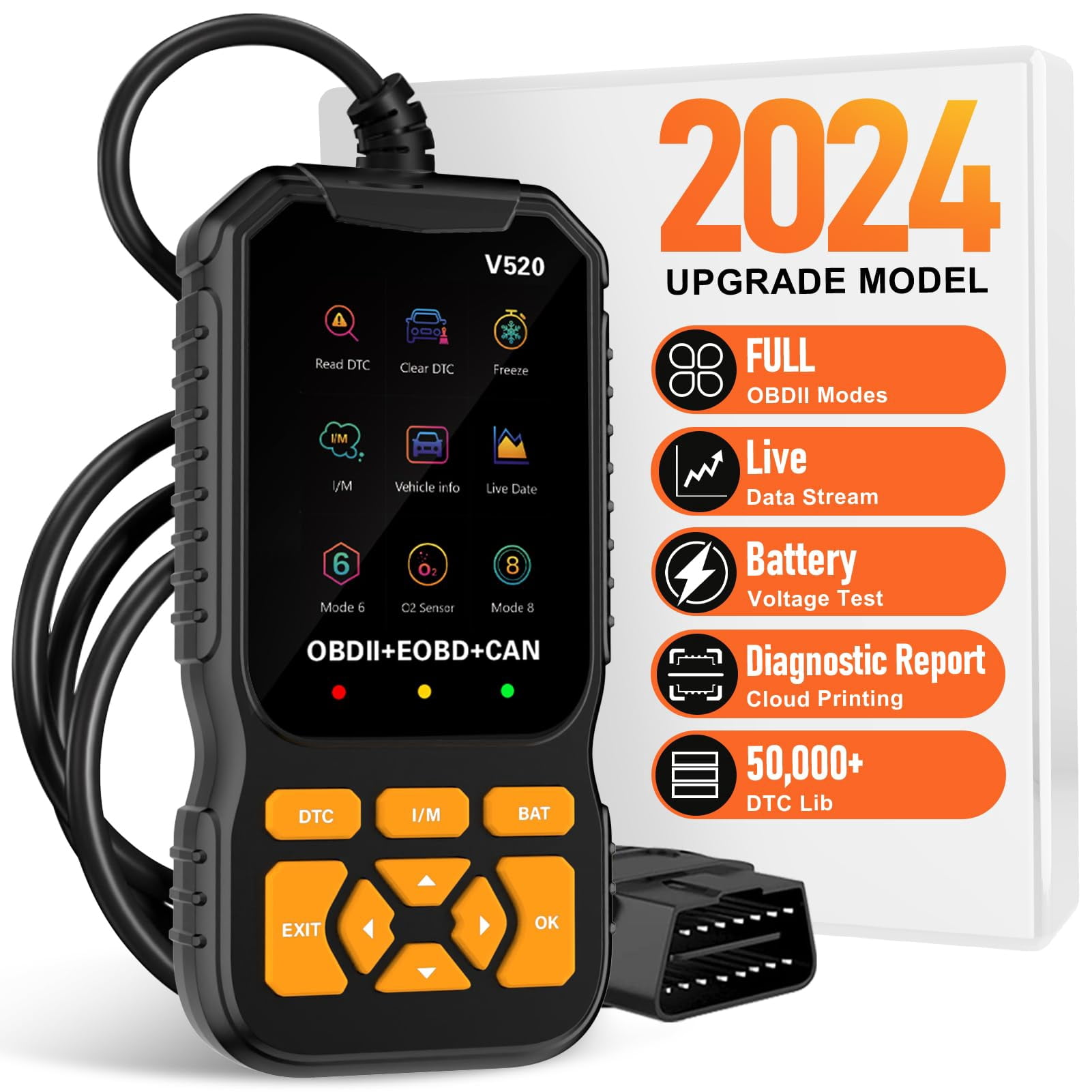 Bozfnuq Professional OBD2 Scanner Diagnostic Tool, Check Engine Light ...