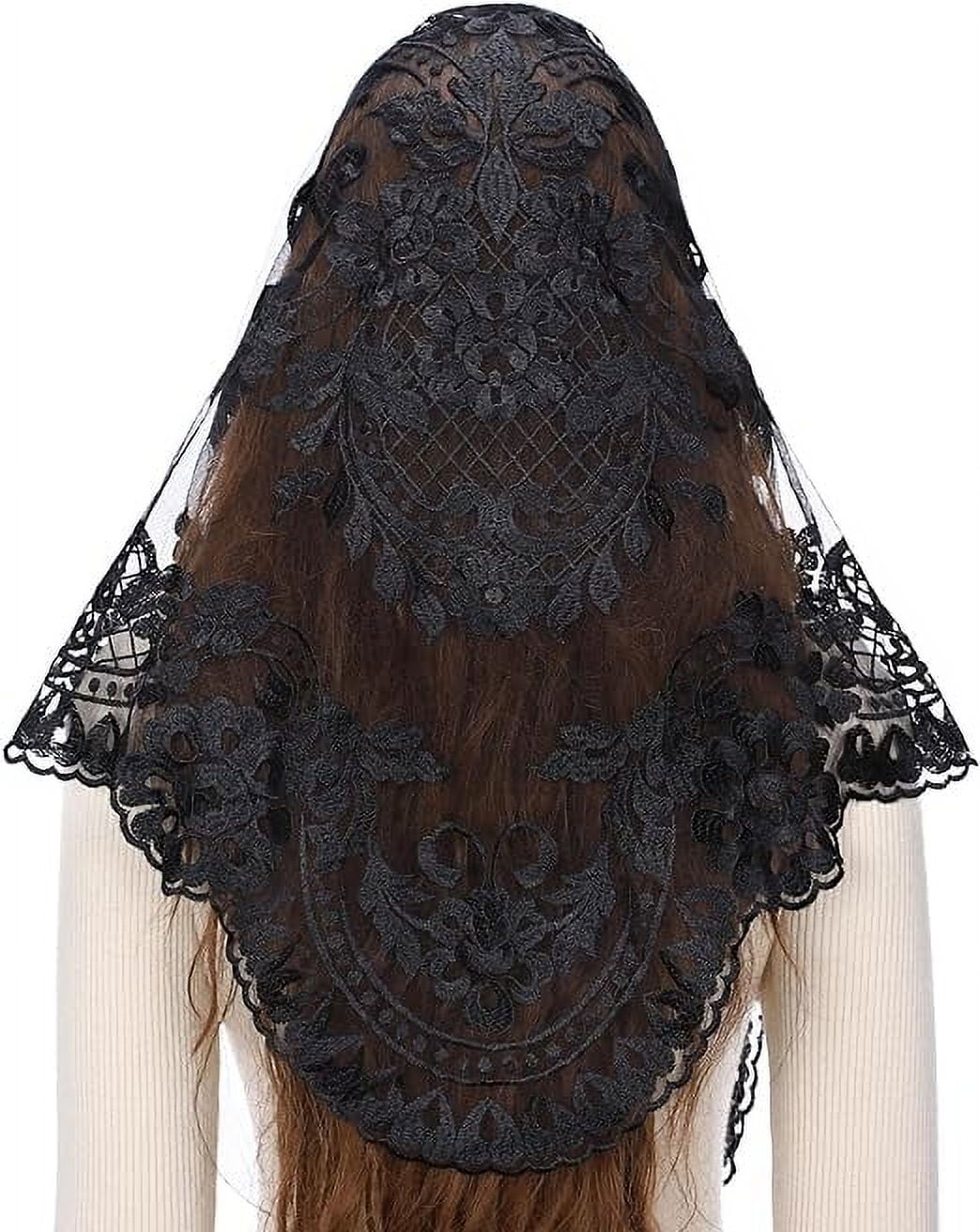 Bozidol Triangle Catholic Chapel Mantilla Veils - Short Camellia ...