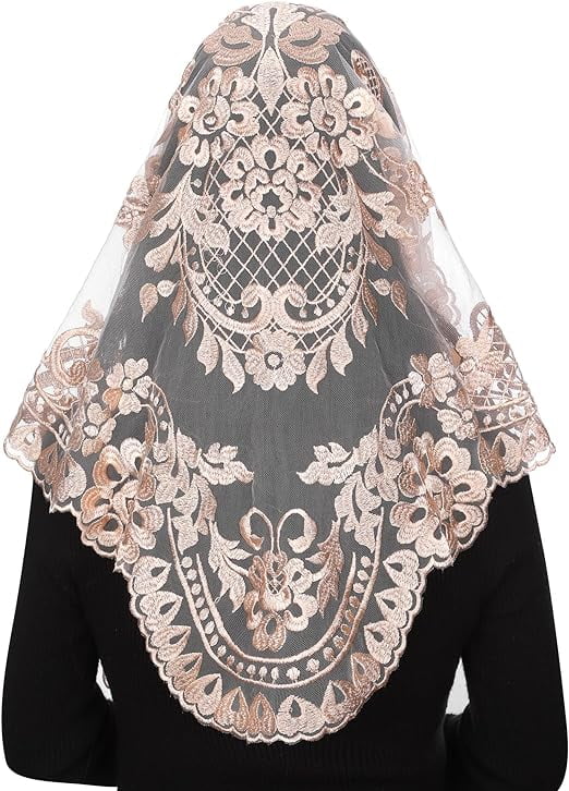 Bozidol Triangle Catholic Chapel Mantilla Veils - Short Camellia ...