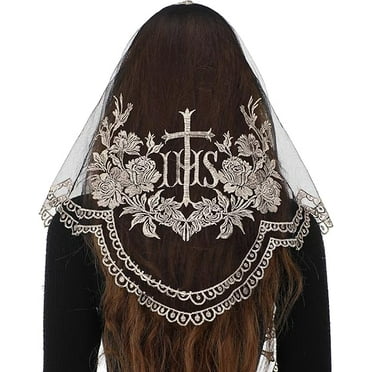 HeroNeo Lace Church Veils Head Covering Latin Mass Mantilla Veils ...