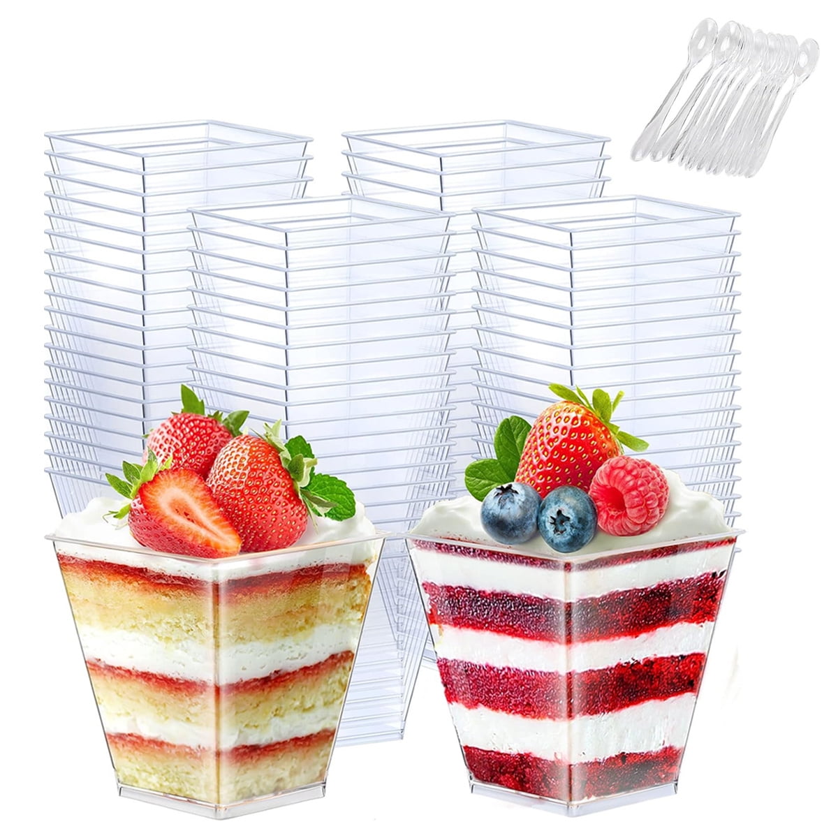 Bpa-Free Clear Plastic Dessert Cups, Perfect For Small Business And ...