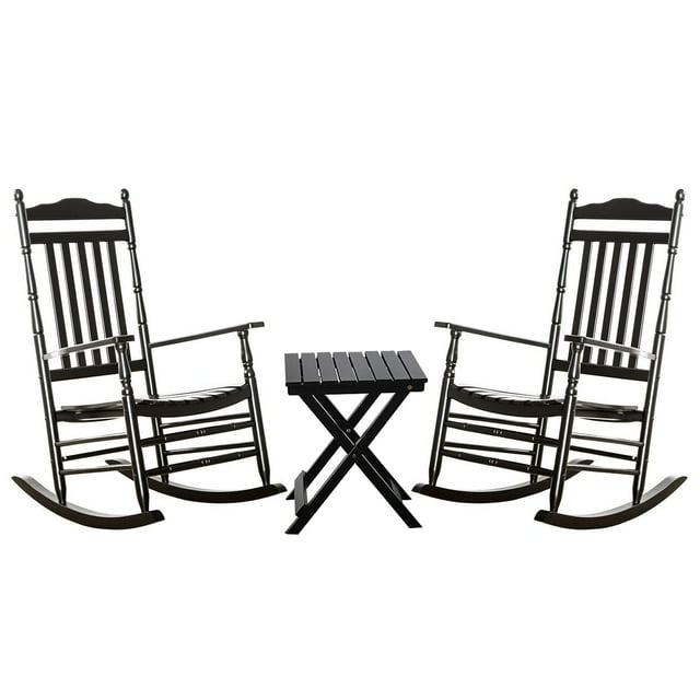 BplusZ Outdoor Patio Rocking Chair Set 3 Piece, 2 Rockers and 1 Small ...