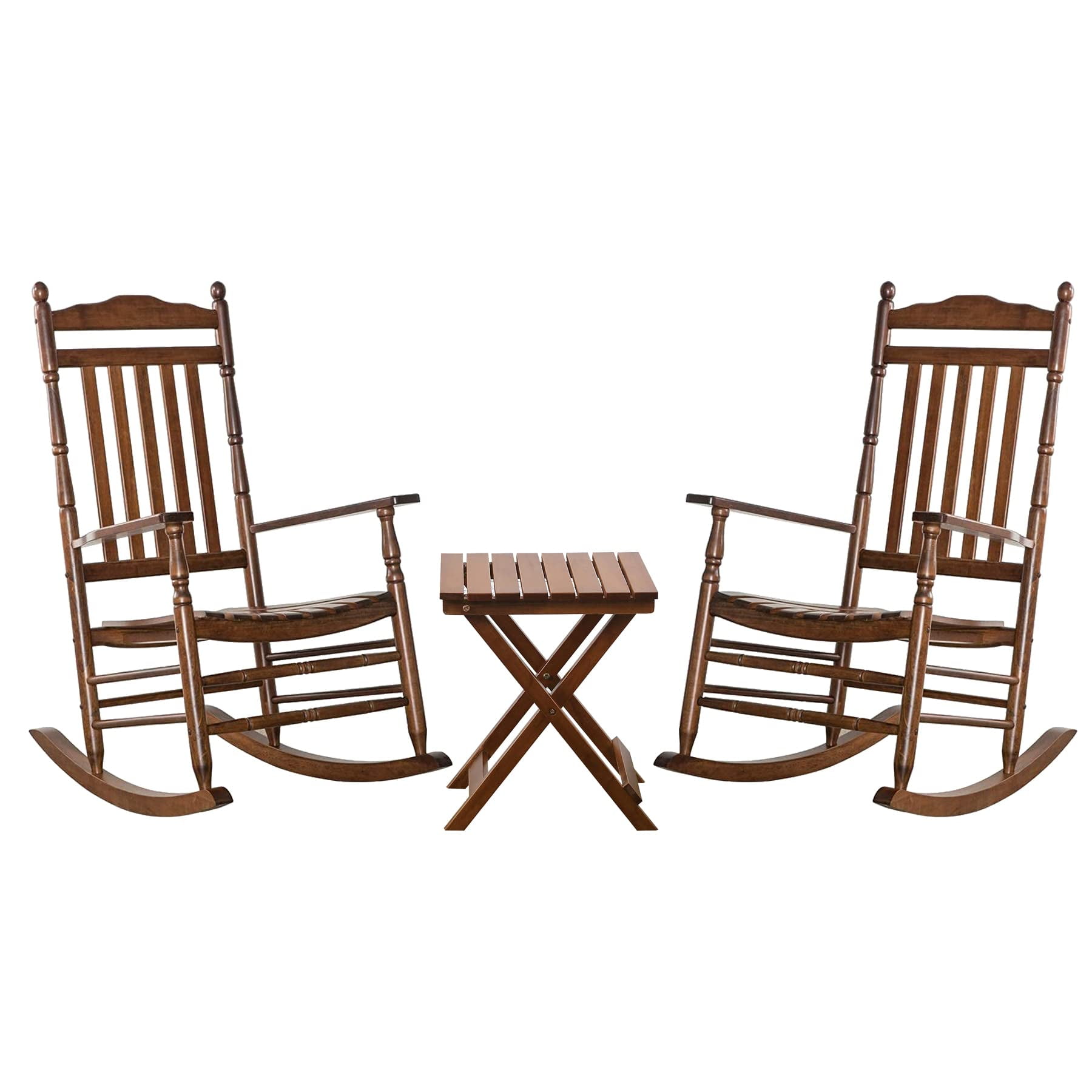 BplusZ Outdoor Patio Rocking Chair Set 3 Piece, 2 Rockers and 1 Small ...