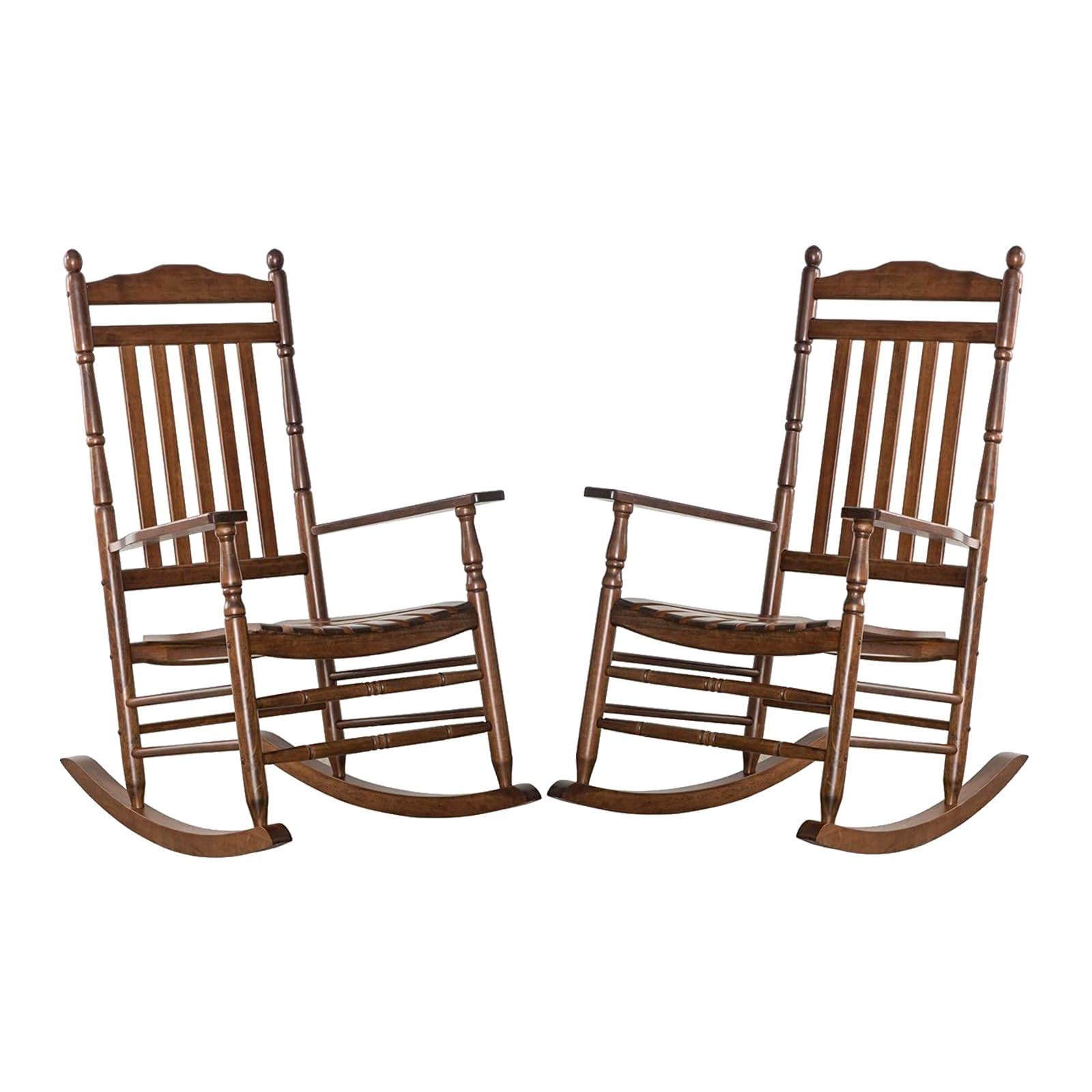 BplusZ Patio Rocking Chairs Set of 2 Wooden Porch Rocker Outdoor ...