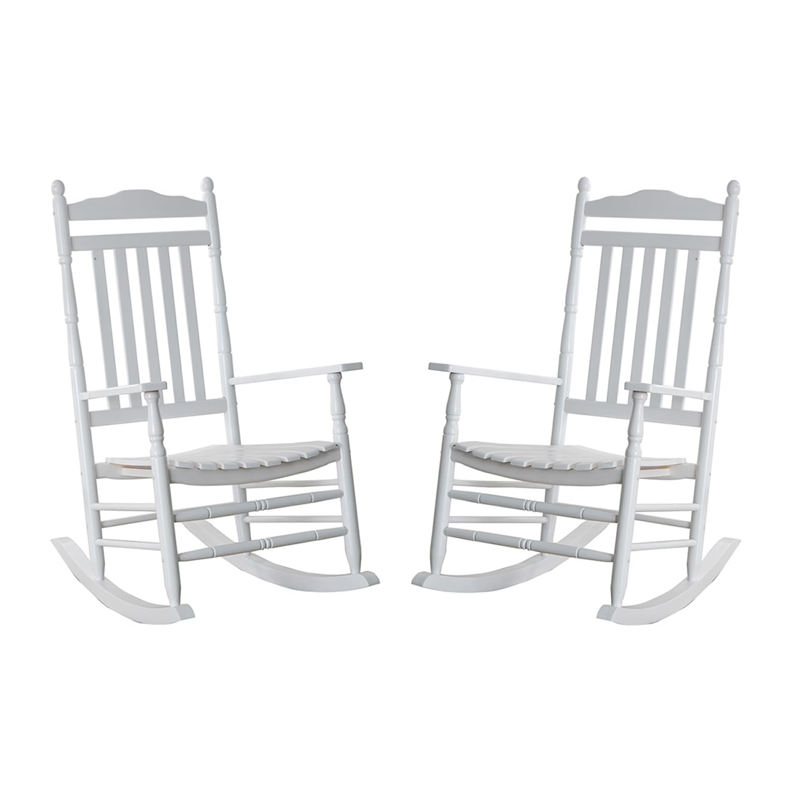 BplusZ Patio Rocking Chairs Set of 2 Wooden Porch Rocker Outdoor ...