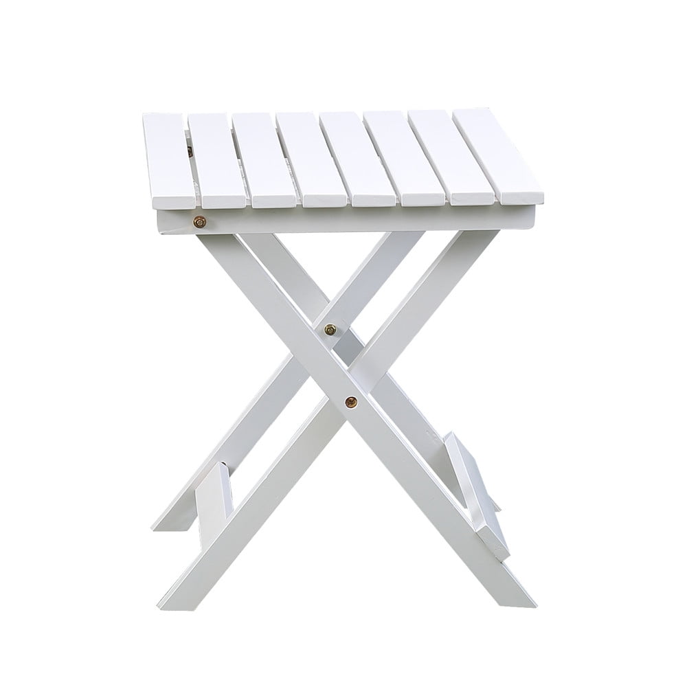BplusZ Portable Wooden Folding Small Side Table Square, White - Walmart.com