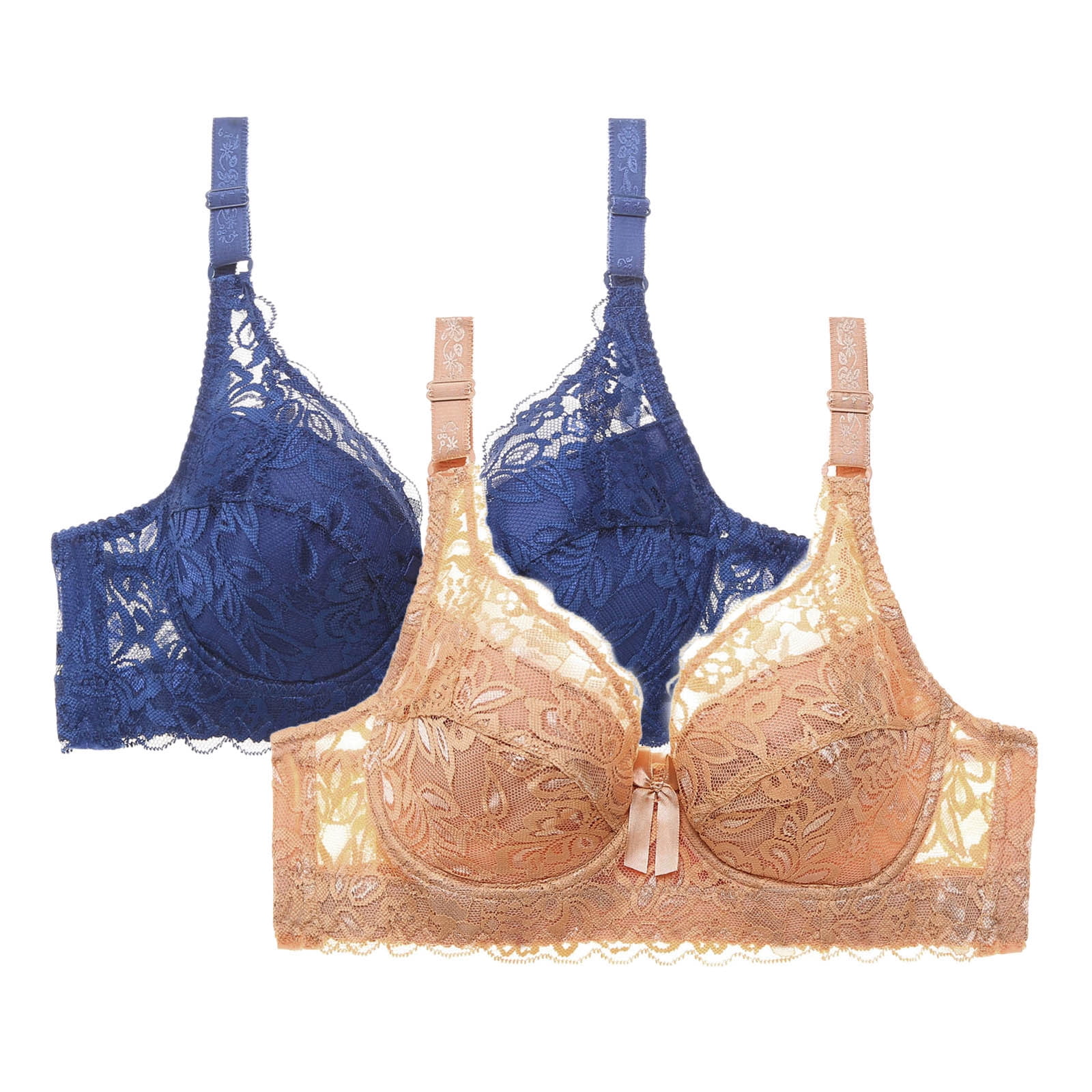 Bpmpbo 2PC Bras for Women, Lace Underwear Plus Size Bras Sexy Lace ...