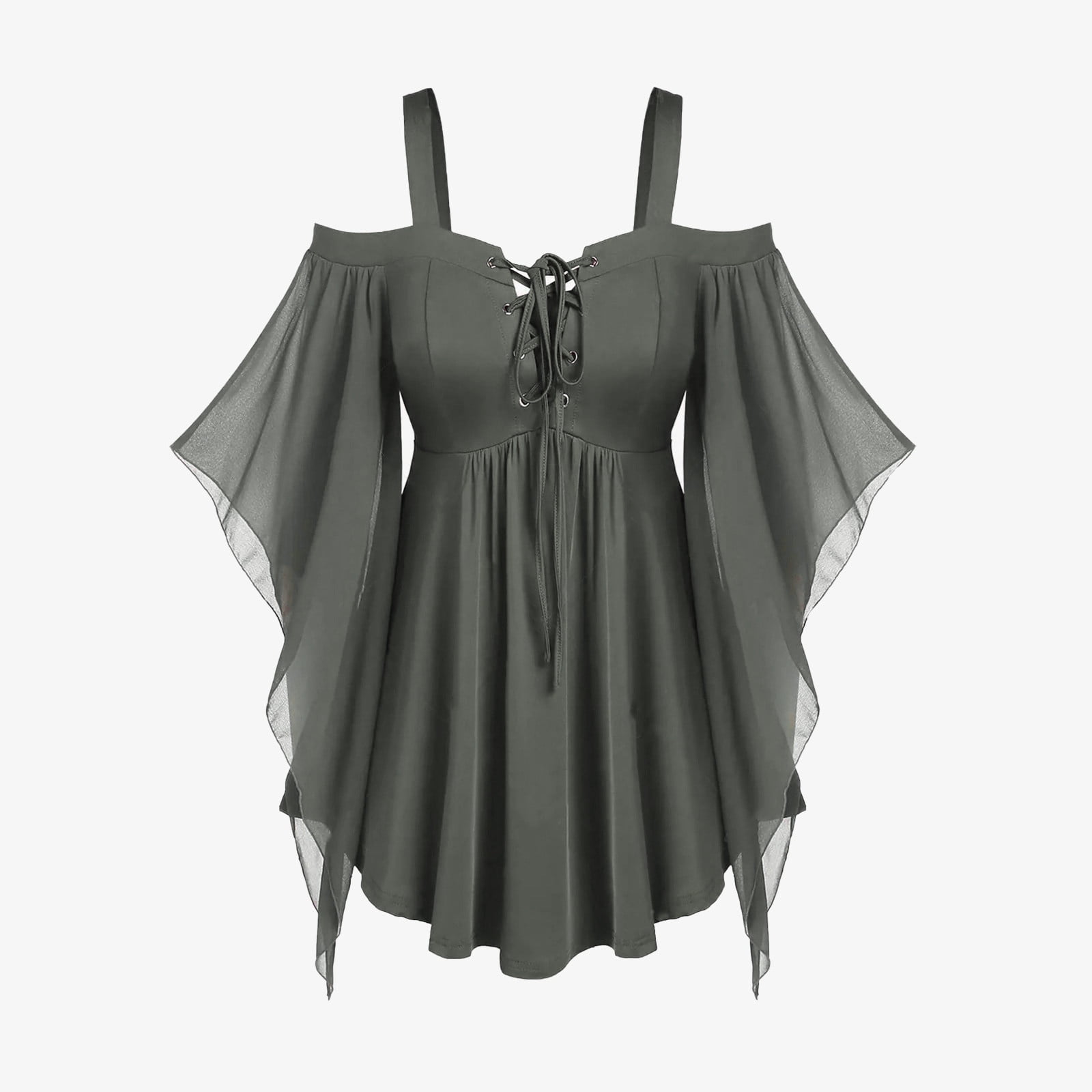 Bpmpbo Gothic Style Women's Spaghetti Strap Slip Dress, Off-Shoulder V ...