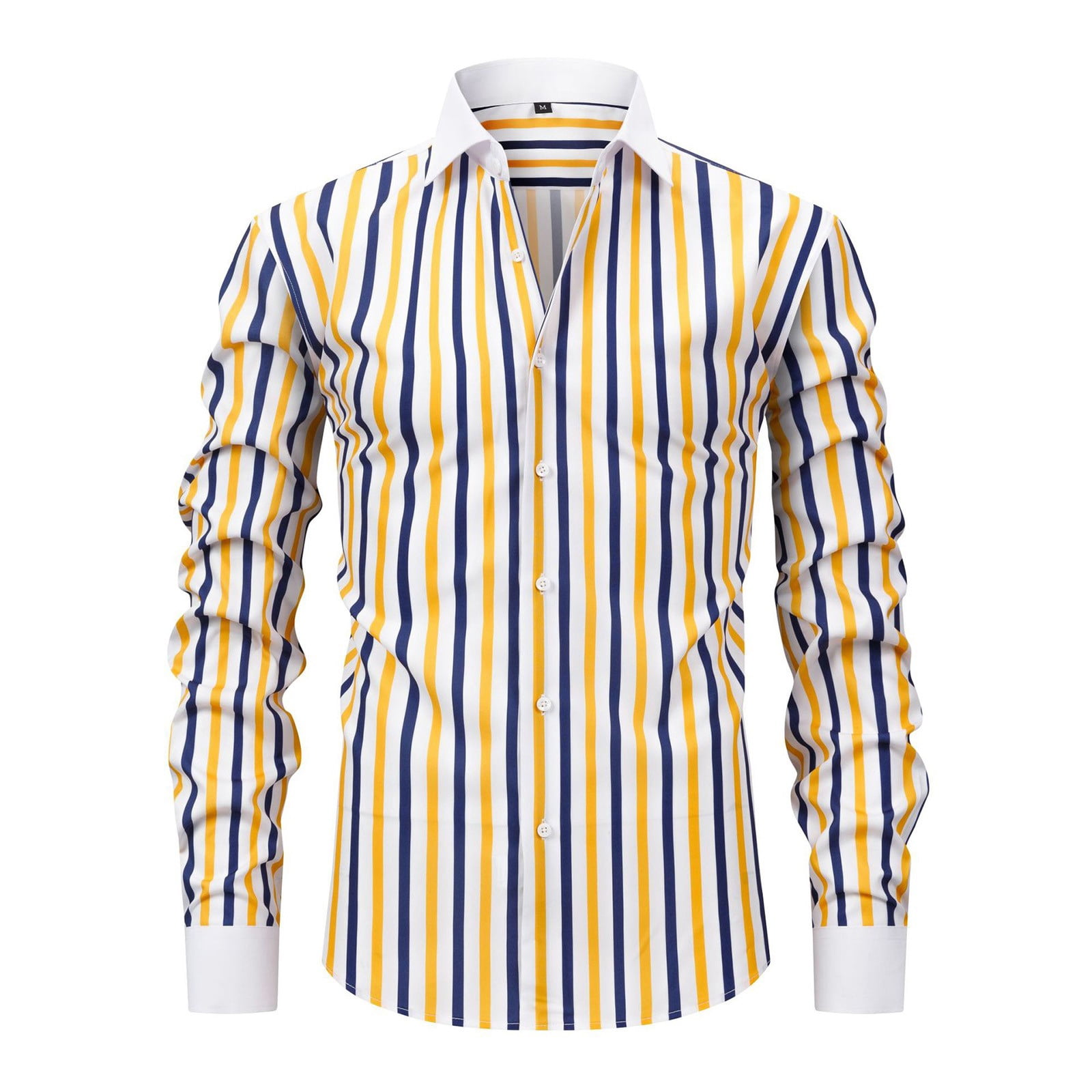 Bpmpbo Men Dress Shirts Long Sleeve Stripe Shirts for Men Casual ...